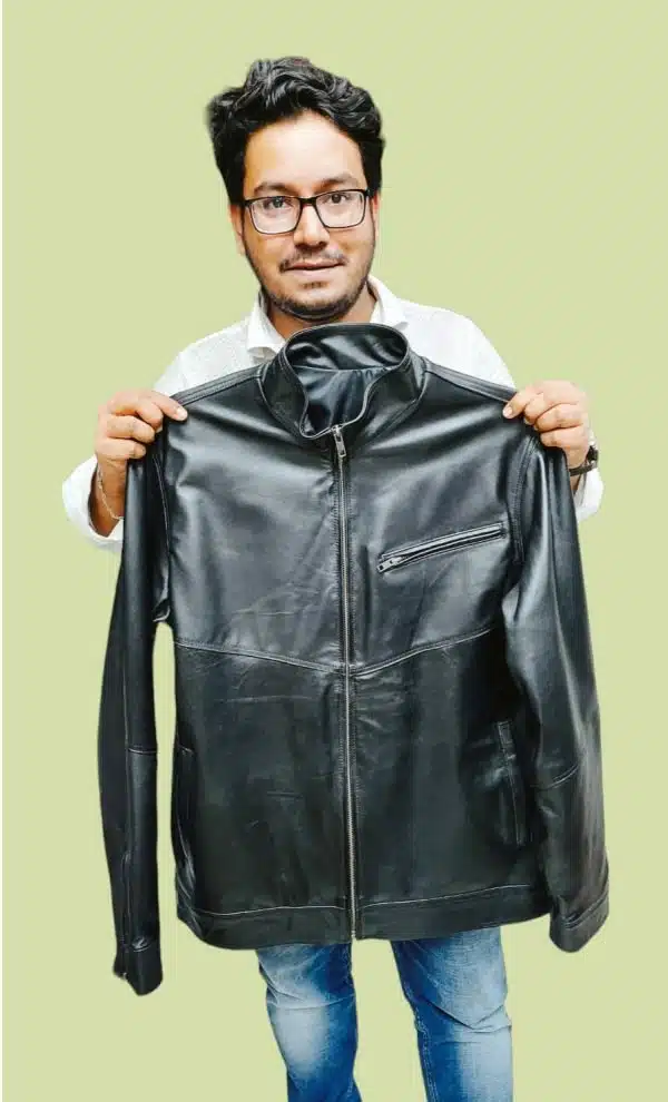 Stylish Leather Jacket – Black Color | Niharika's Eshop